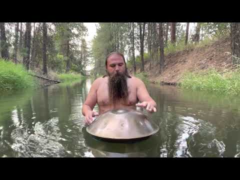 Beautiful handpan performance on water.