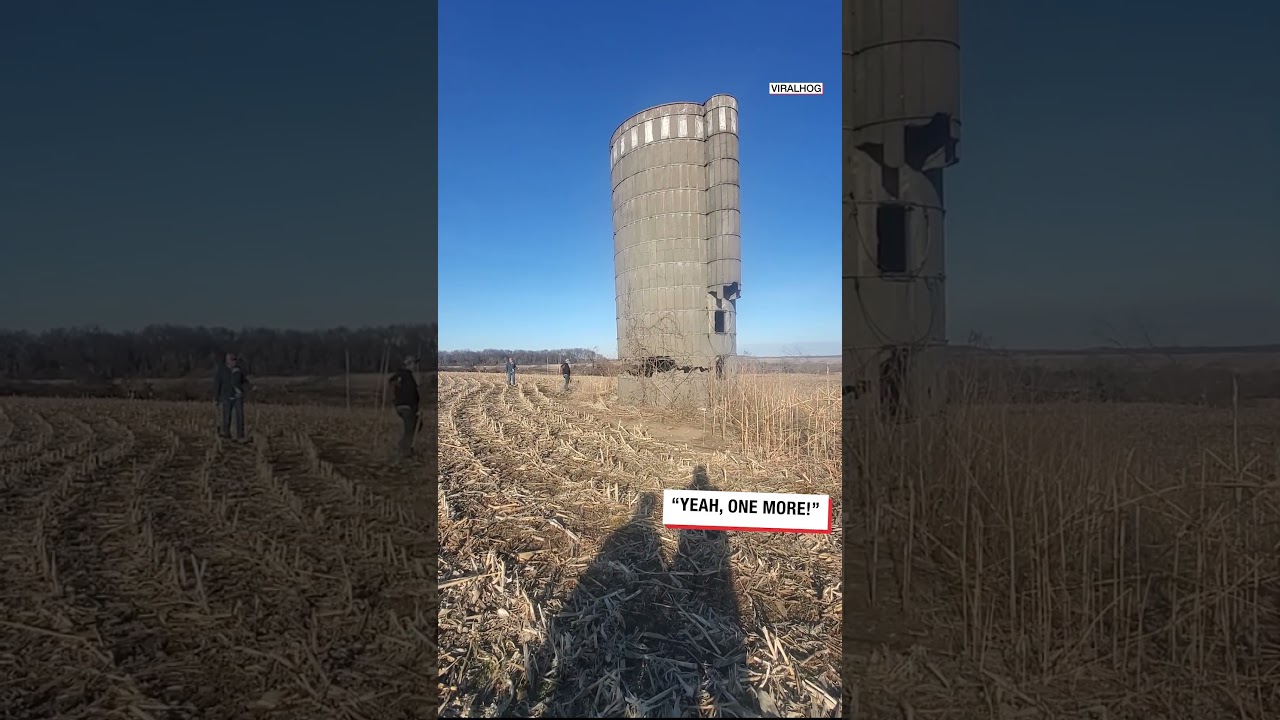 Well, that's one way to demolish a silo.