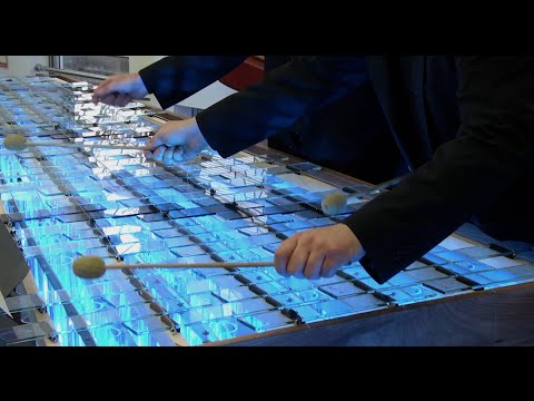 Gorgeous microtonal glass marimba.