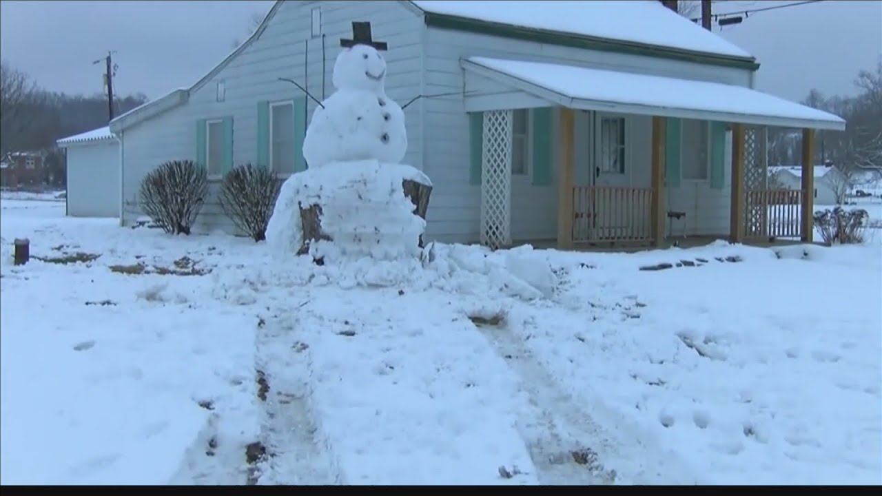 Instant karma when man tries to destroy snowman.