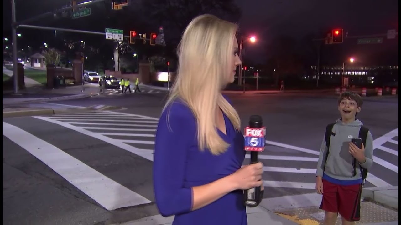 Reporter's hilarious comeback to interrupting kid.