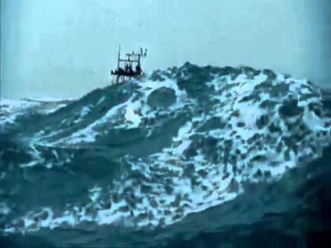 Rough conditions at sea.