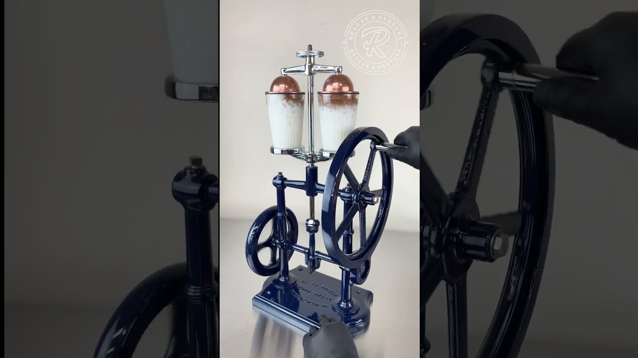 1890s milkshake mixer in action.