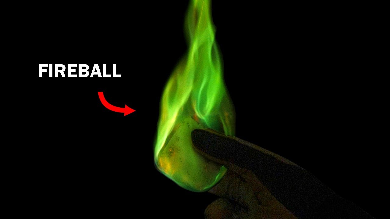 Guy tosses around fireball made from scratch.