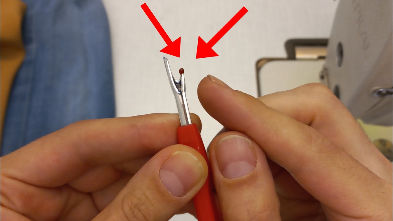 Secret of the red dot on seam ripper.