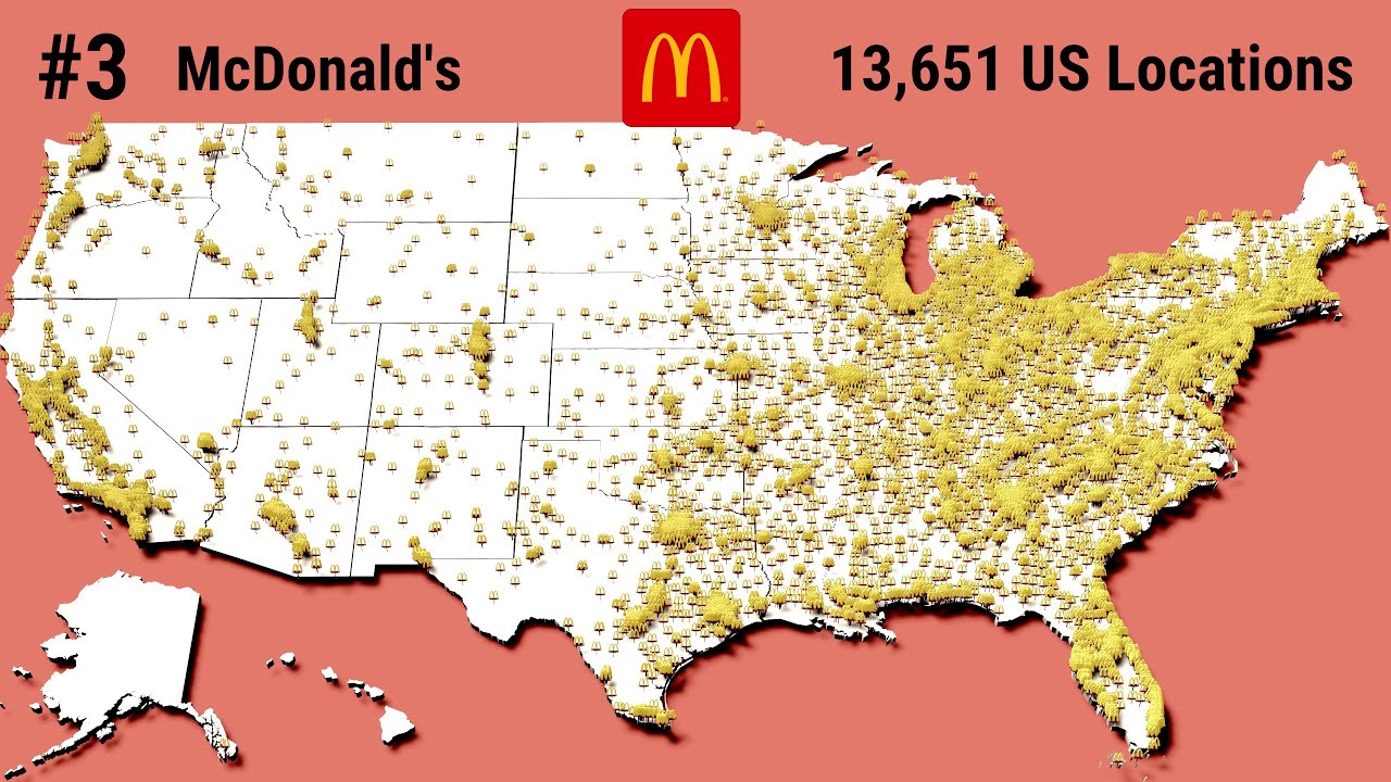 30 biggest US fast food chains.