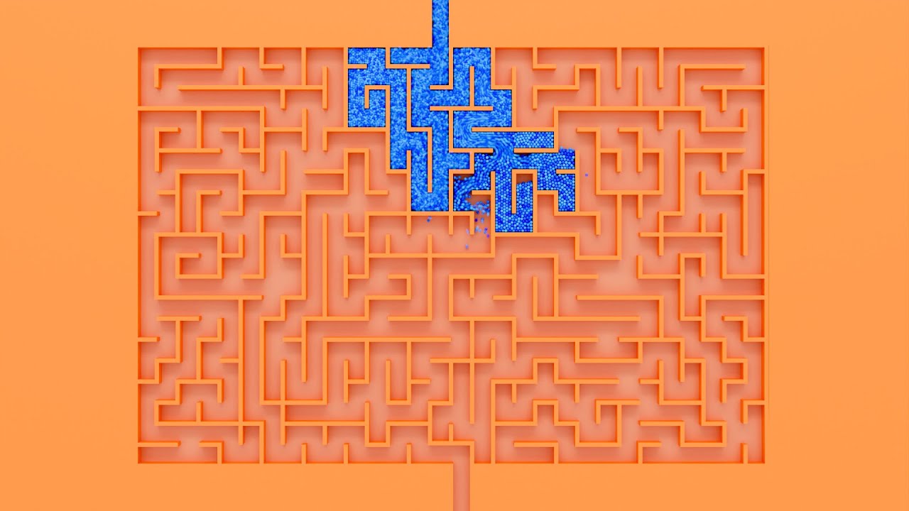 Can 320,000 blue beans solve this maze?
