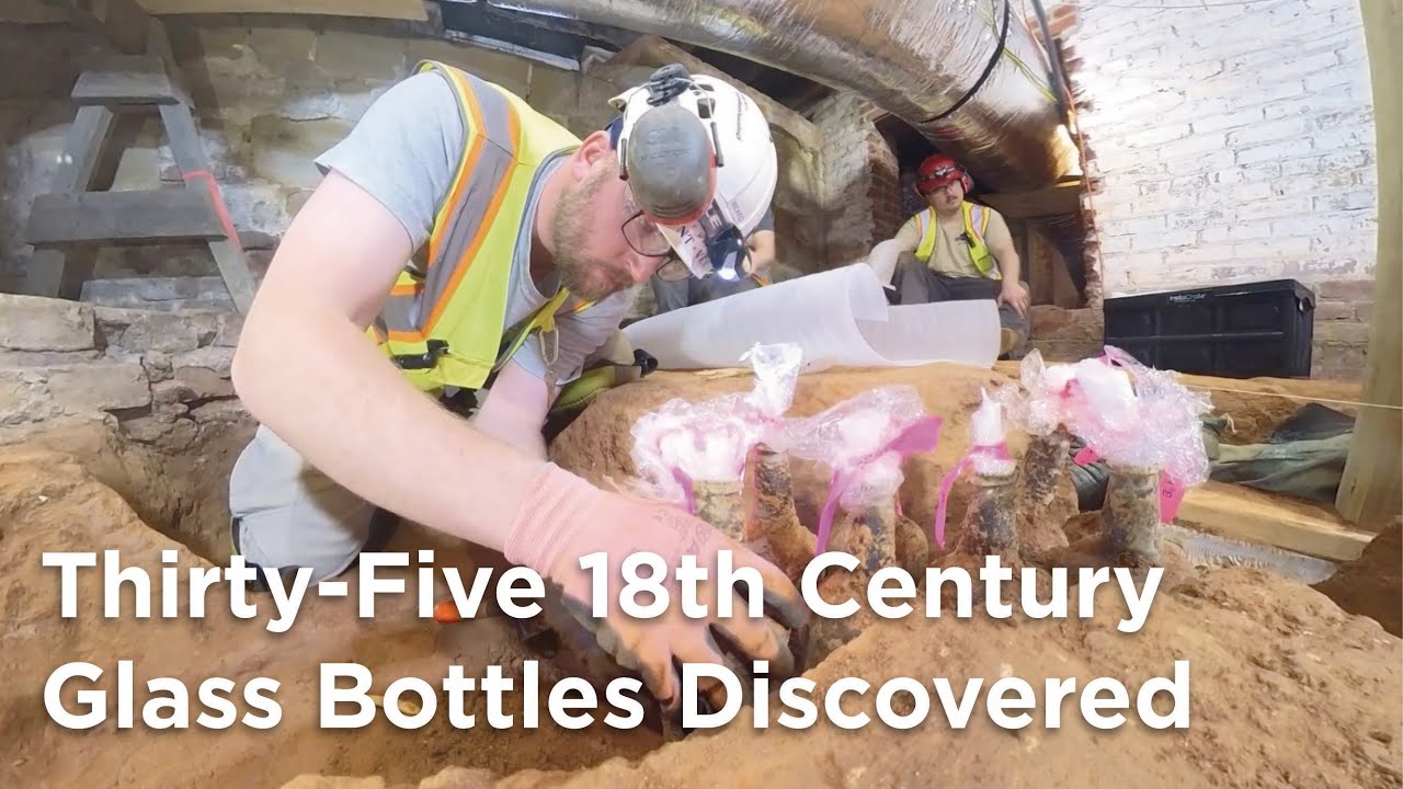 Gorgeous 18th-century glass found in mansion cellar.