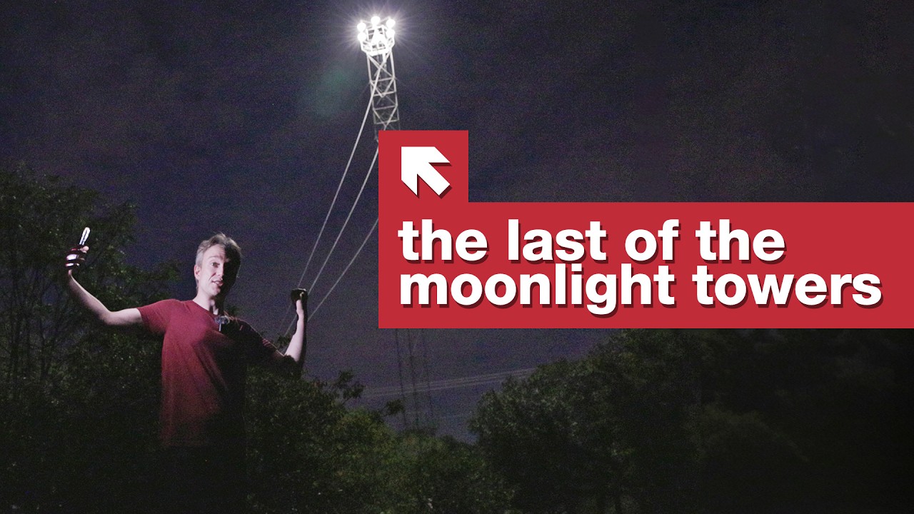 The moonlight towers of Austin.