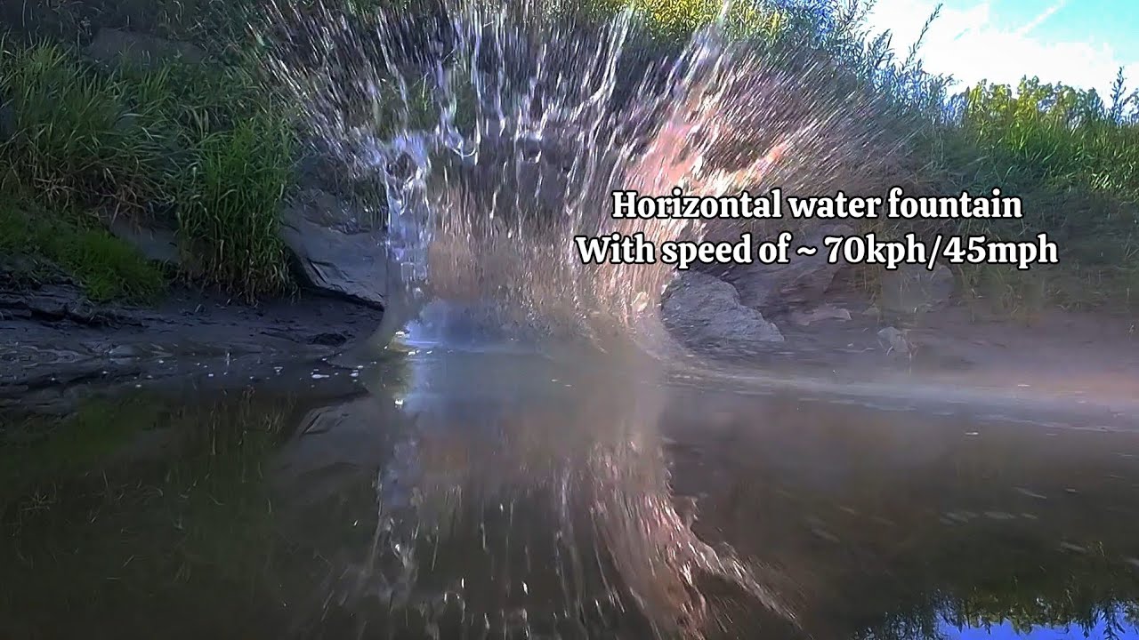 Beautiful slow-motion rock splash.