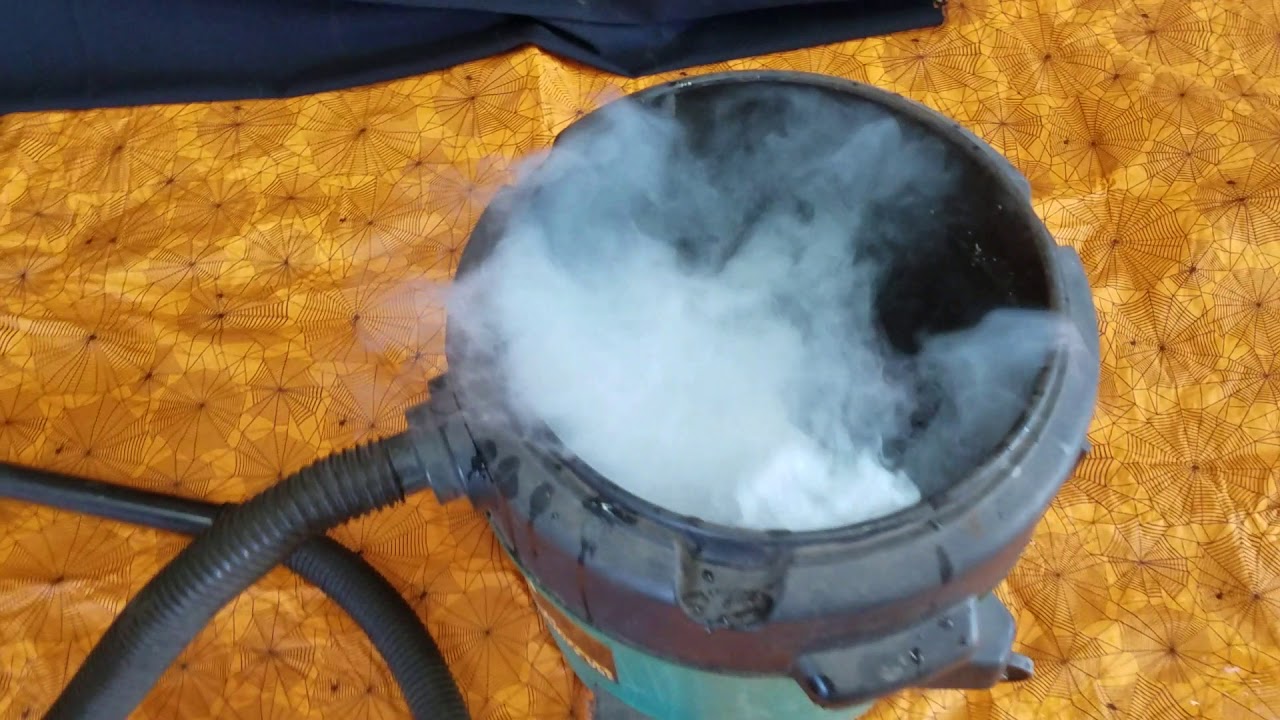 Spooky dry ice effect with shop vac.