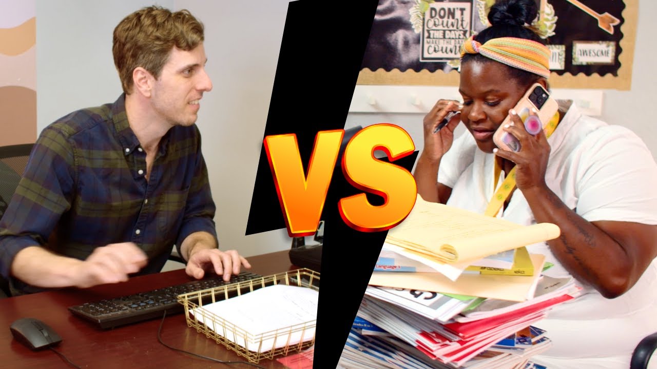 Teaching vs. non-teaching jobs.