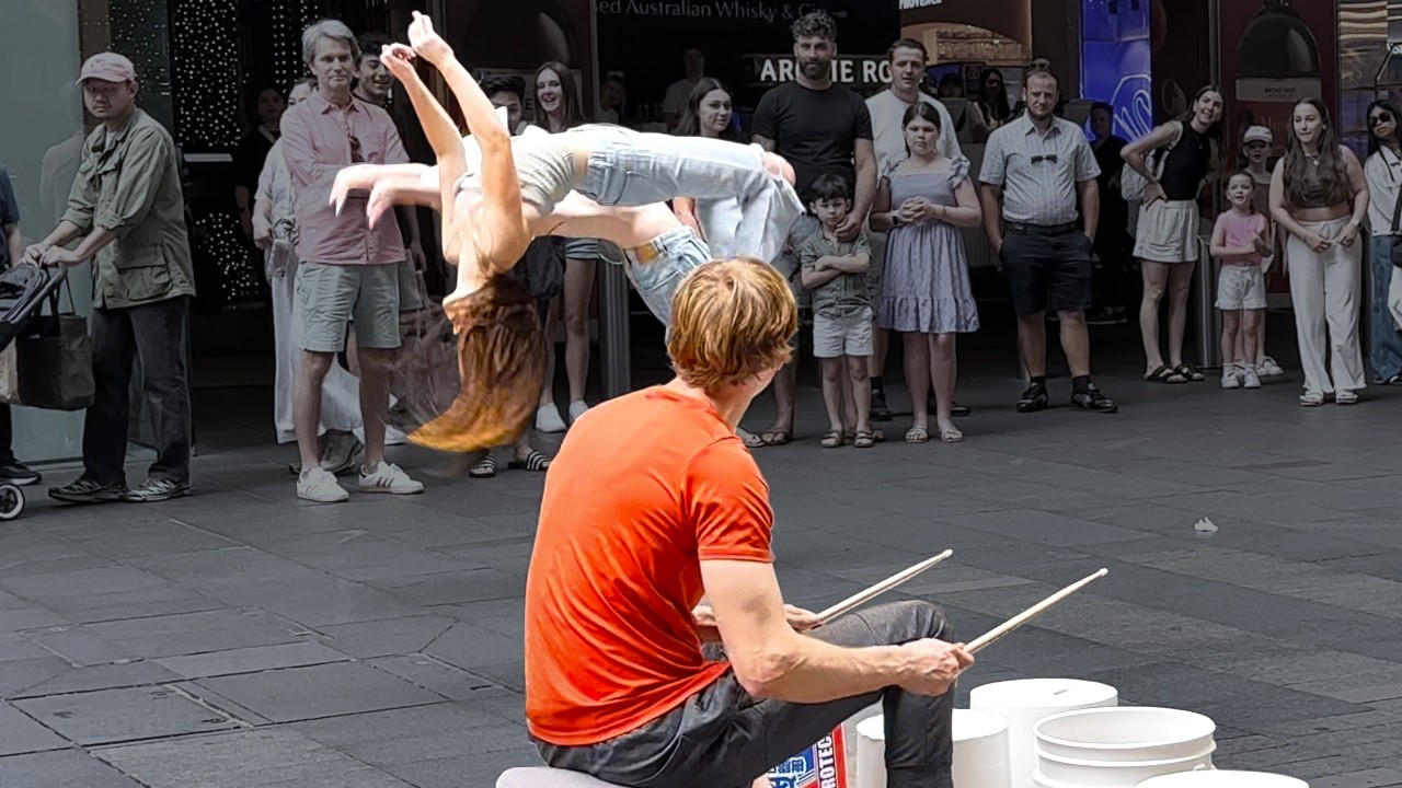 When the audience is full of acrobats.