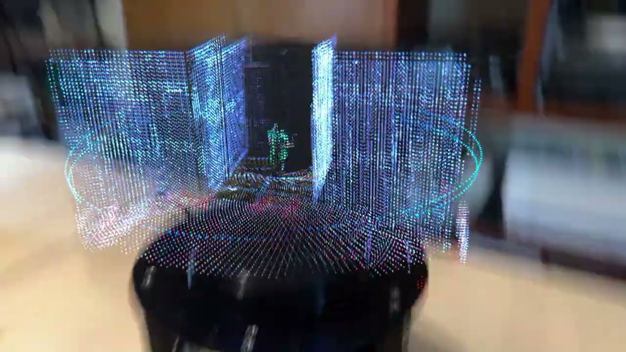 Doom Universe on a volumetric display.