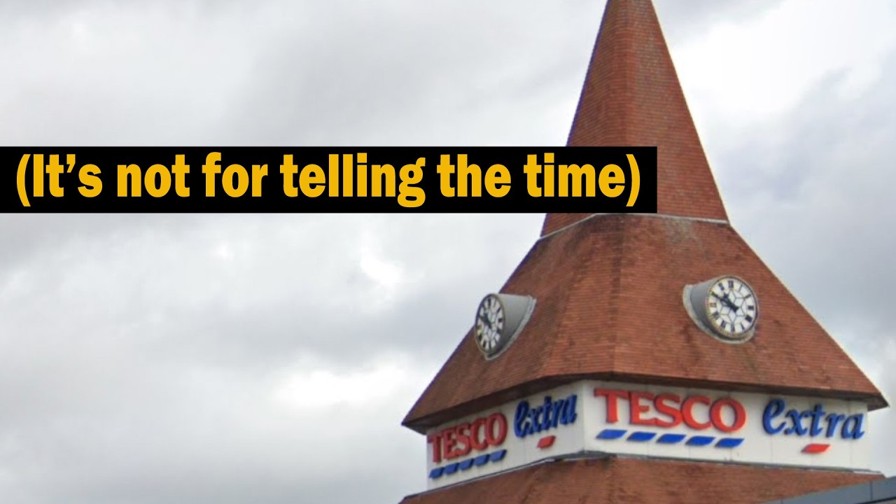 Why do supermarkets in the UK have clock towers?